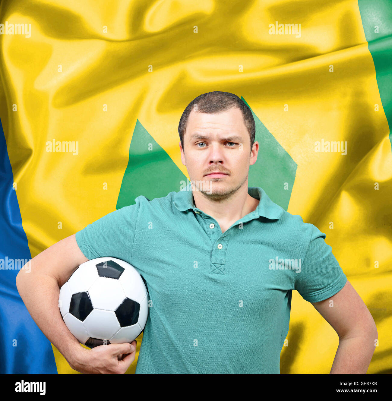 Soccer ball flag saint vincent hi-res stock photography and images - Alamy