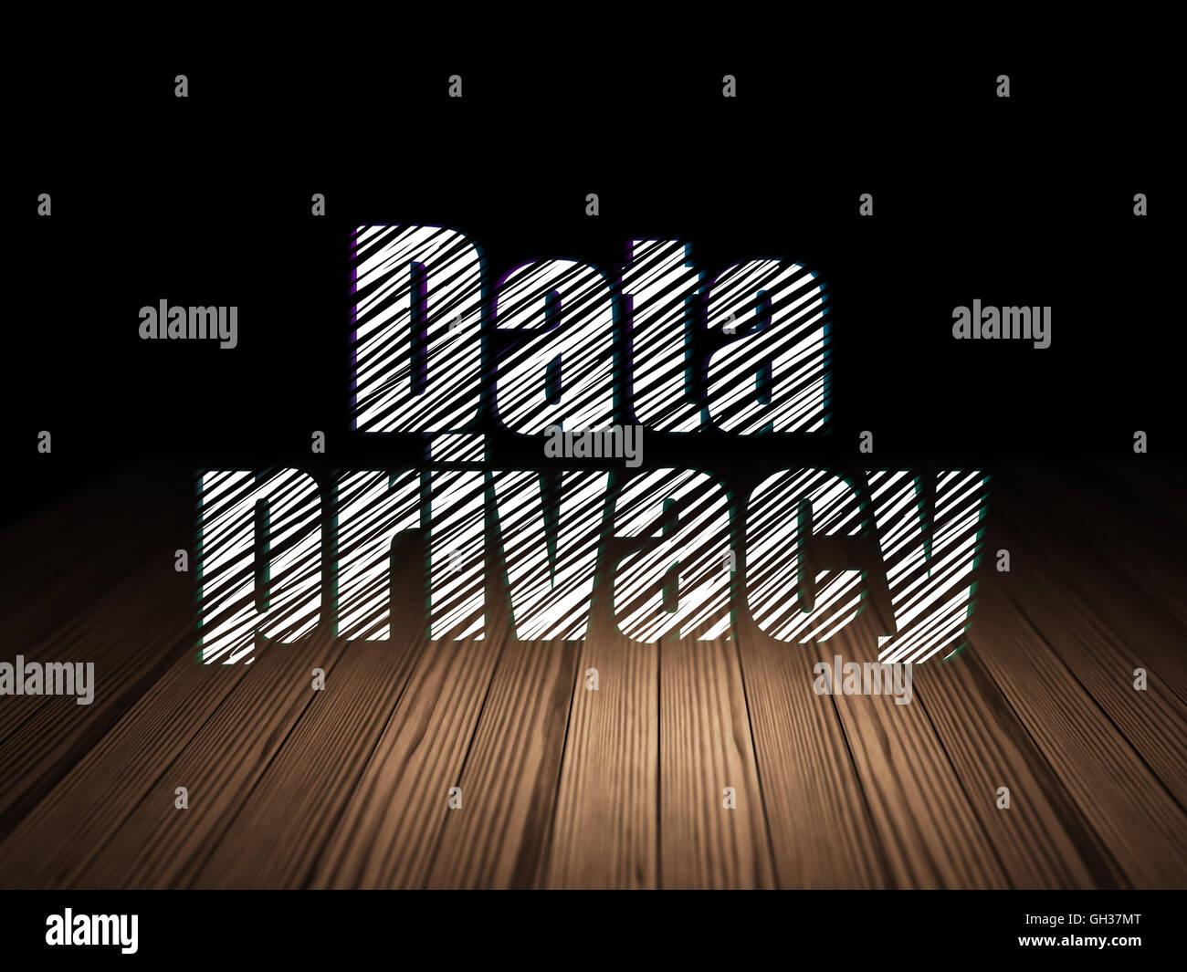 Protection concept: Data Privacy in grunge dark room Stock Photo - Alamy