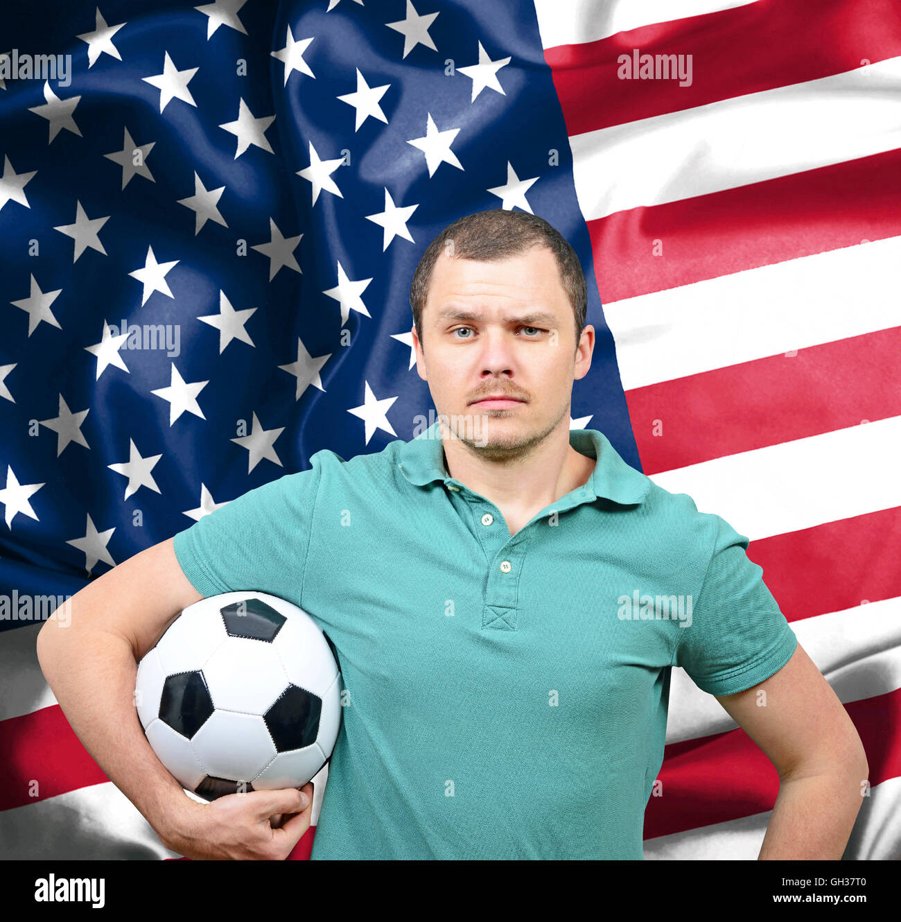 American football player holding flag hi-res stock photography and ...