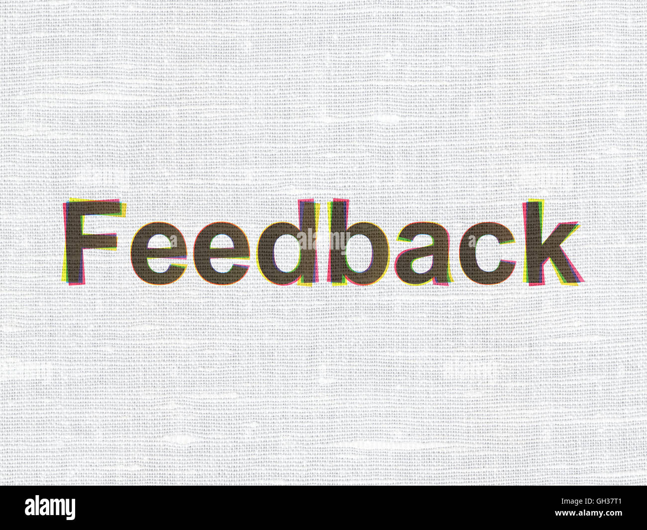 Business concept: Feedback on fabric texture background Stock Photo - Alamy