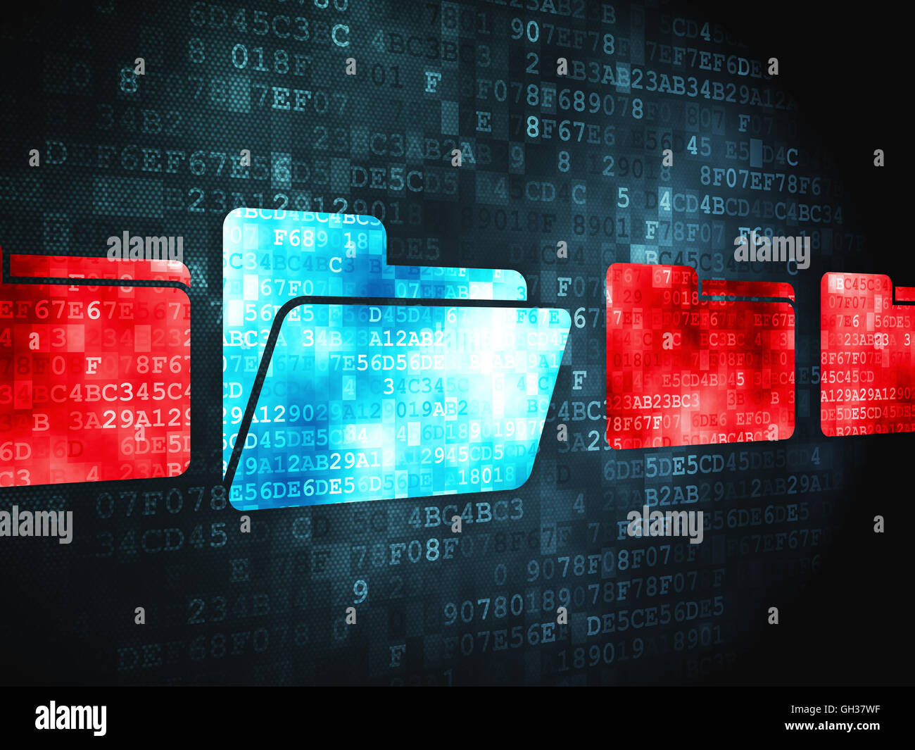 Business concept: Folder on digital background Stock Photo - Alamy