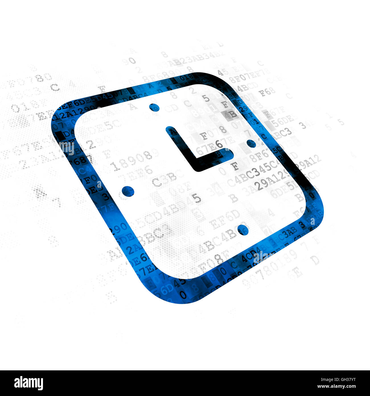 Time concept: Watch on Digital background Stock Photo - Alamy