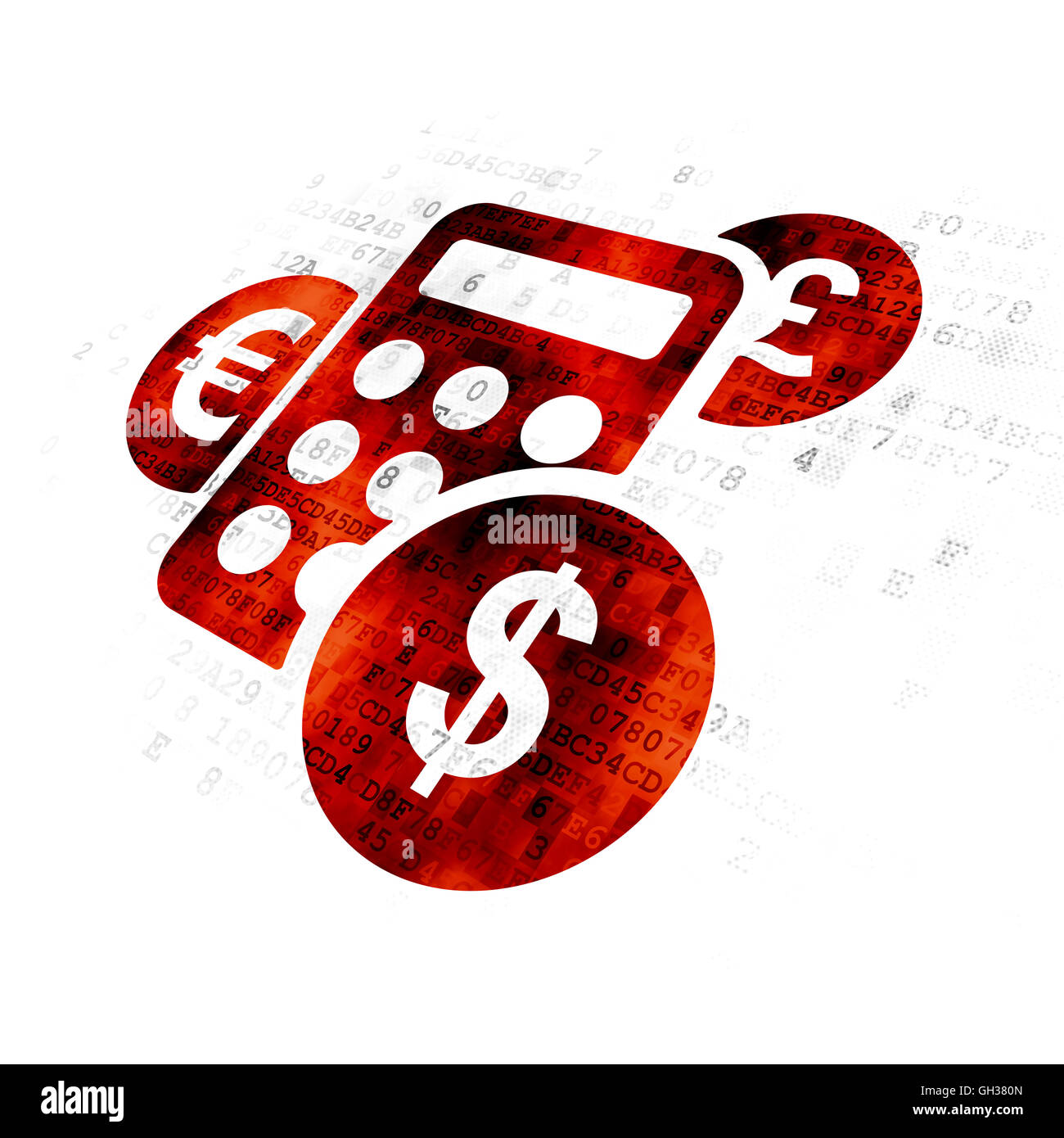 Marketing concept: Calculator on Digital background Stock Photo - Alamy