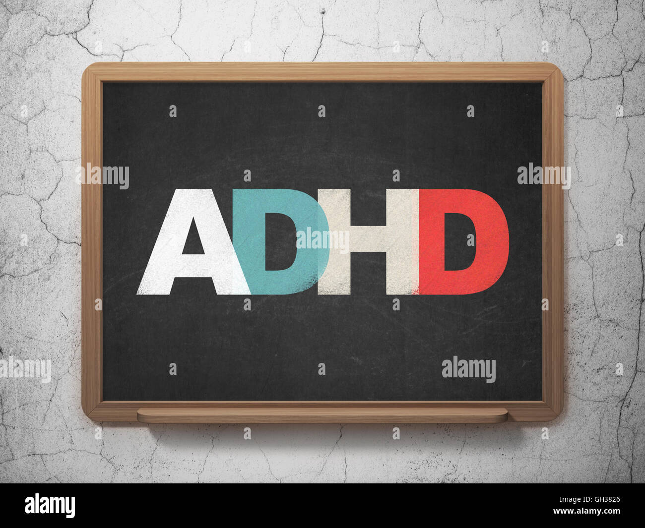 Medicine concept: ADHD on School board background Stock Photo - Alamy