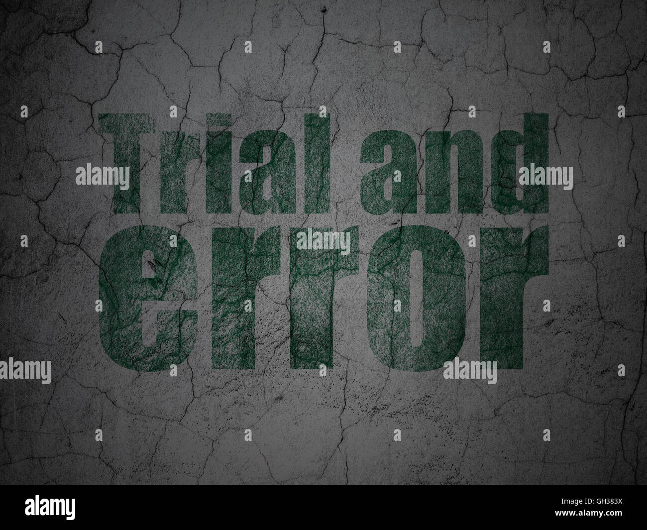 Science concept: Trial And Error on grunge wall background Stock Photo ...