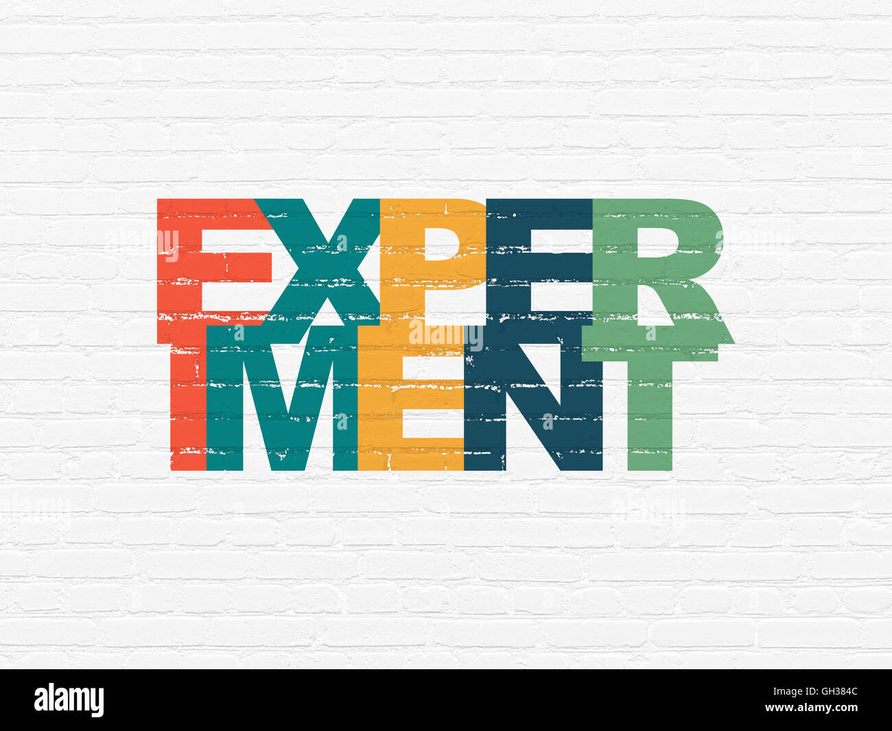 Science concept: Experiment on wall background Stock Photo - Alamy