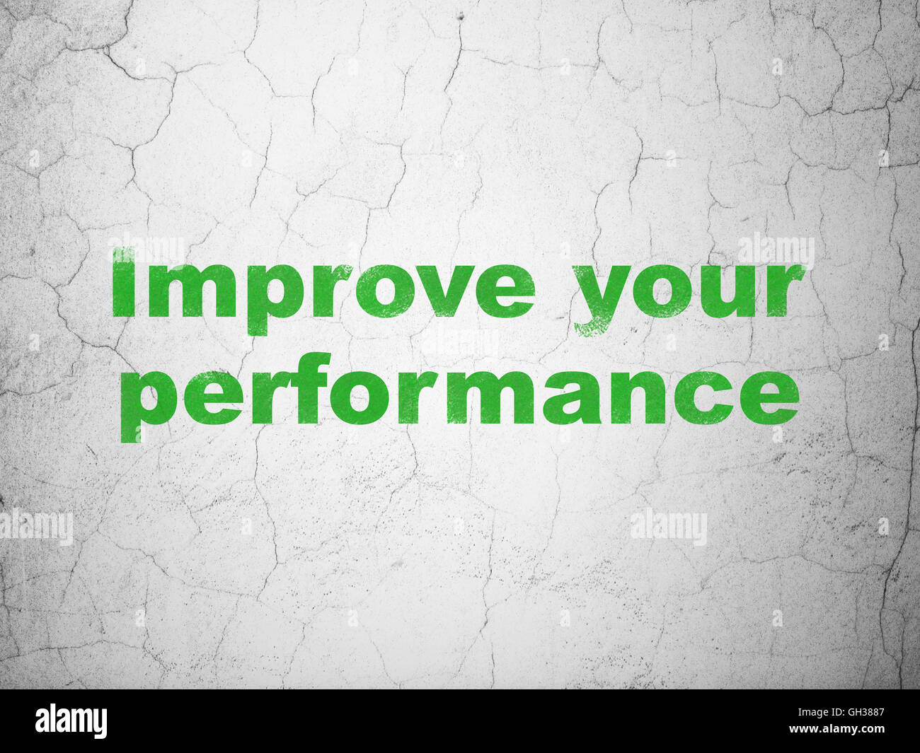 Studying concept: Improve Your Performance on wall background Stock ...