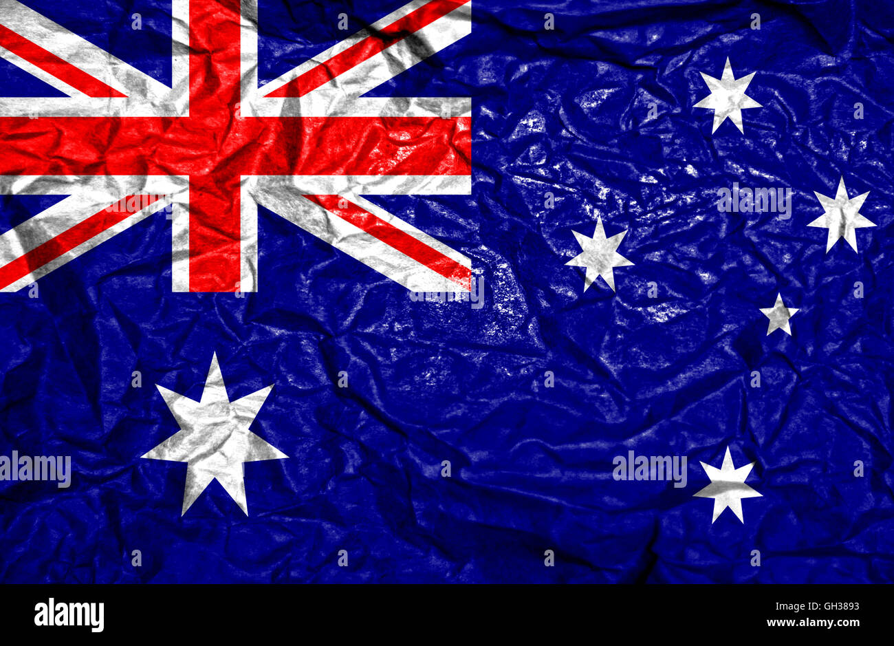 Australia vintage flag on old crumpled paper background Stock Photo - Alamy