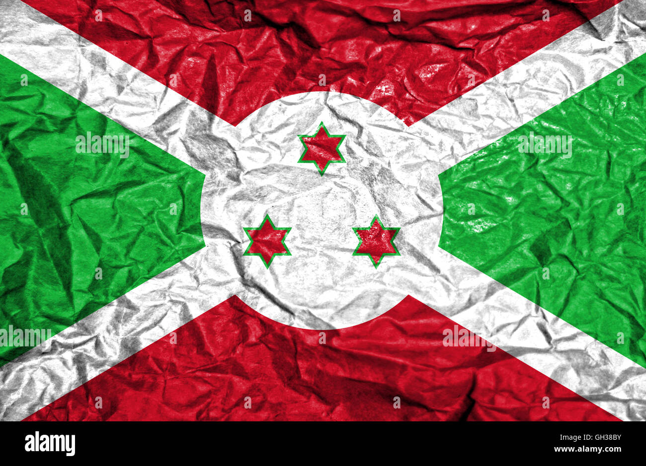 Burundi vintage flag on old crumpled paper background Stock Photo - Alamy