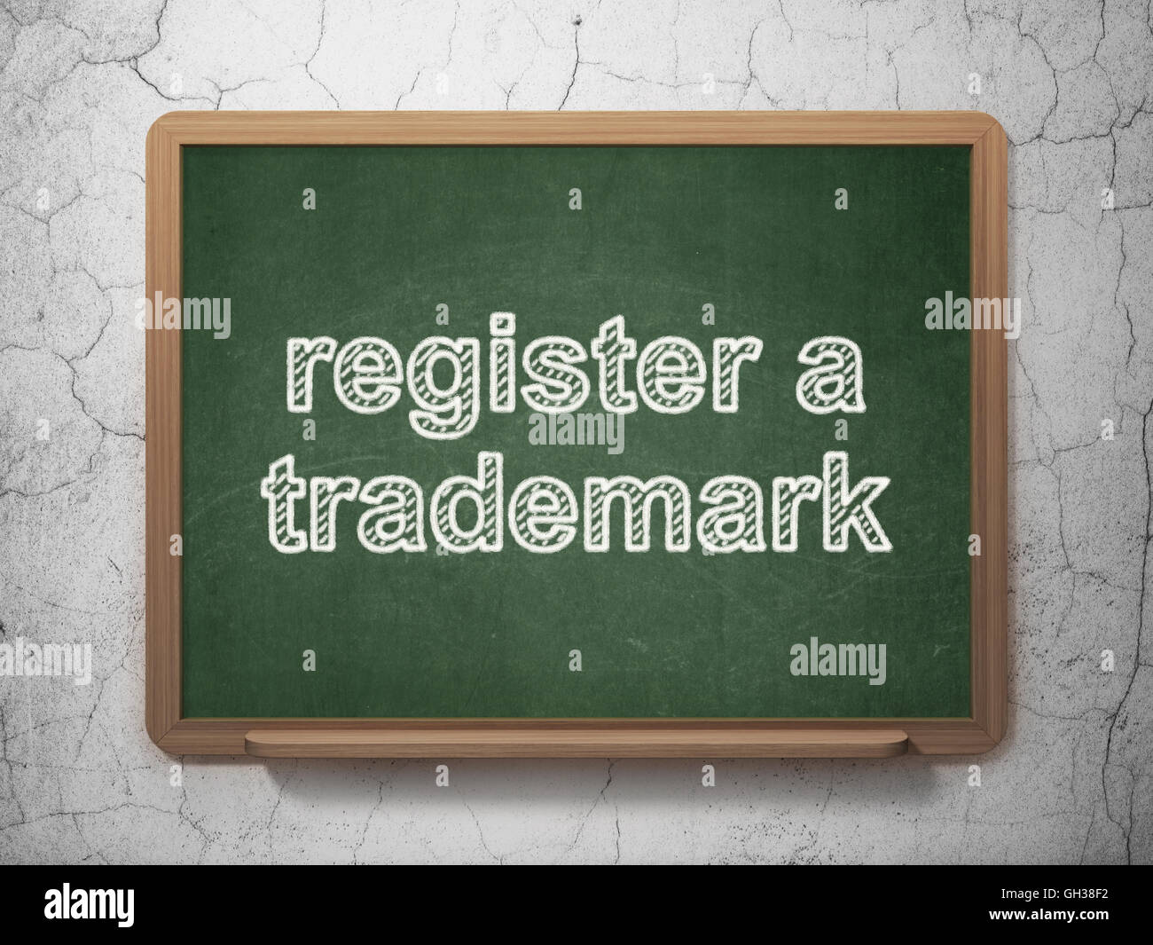 Law concept: Register A Trademark on chalkboard background Stock Photo ...