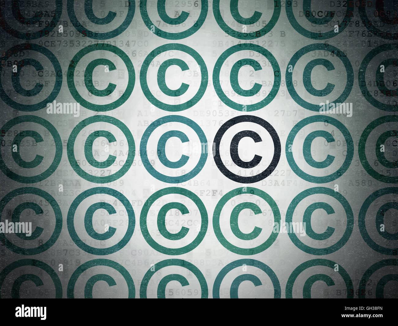 Law concept: copyright icon on Digital Data Paper background Stock ...
