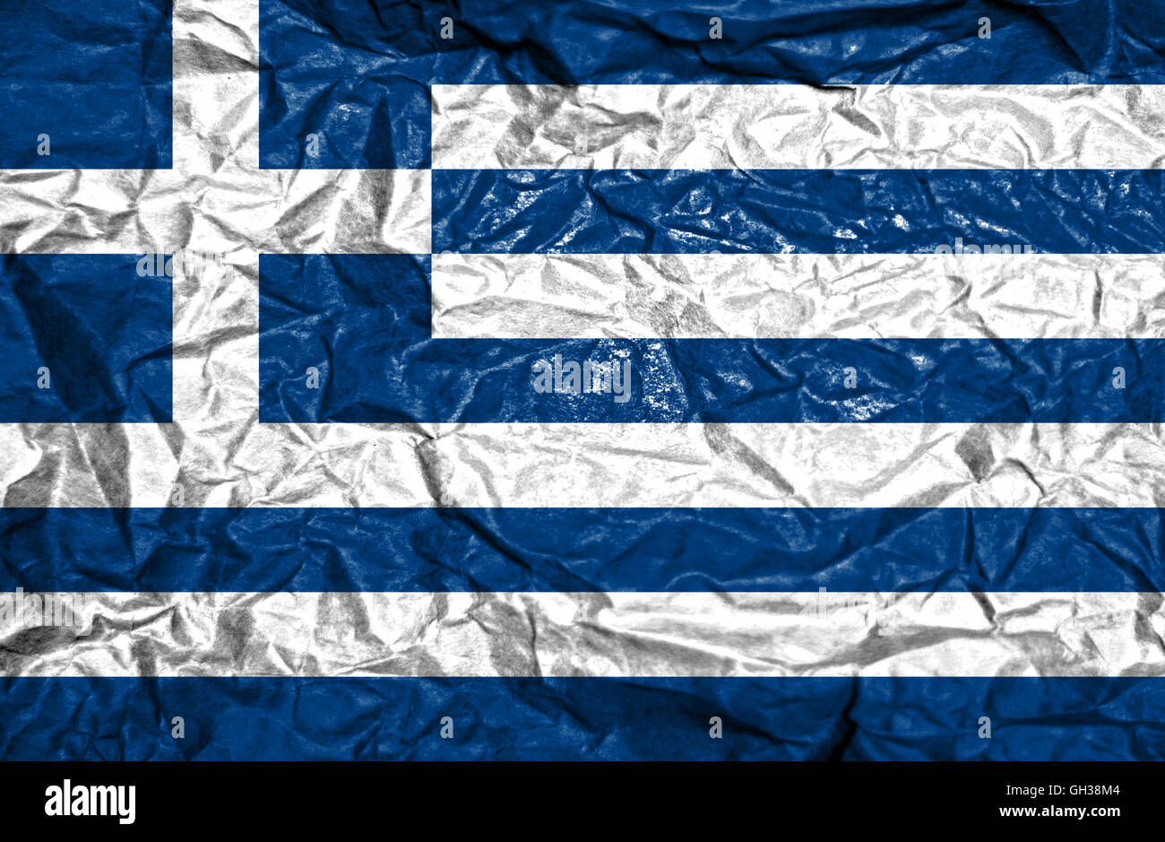 Greece vintage flag on old crumpled paper background Stock Photo - Alamy
