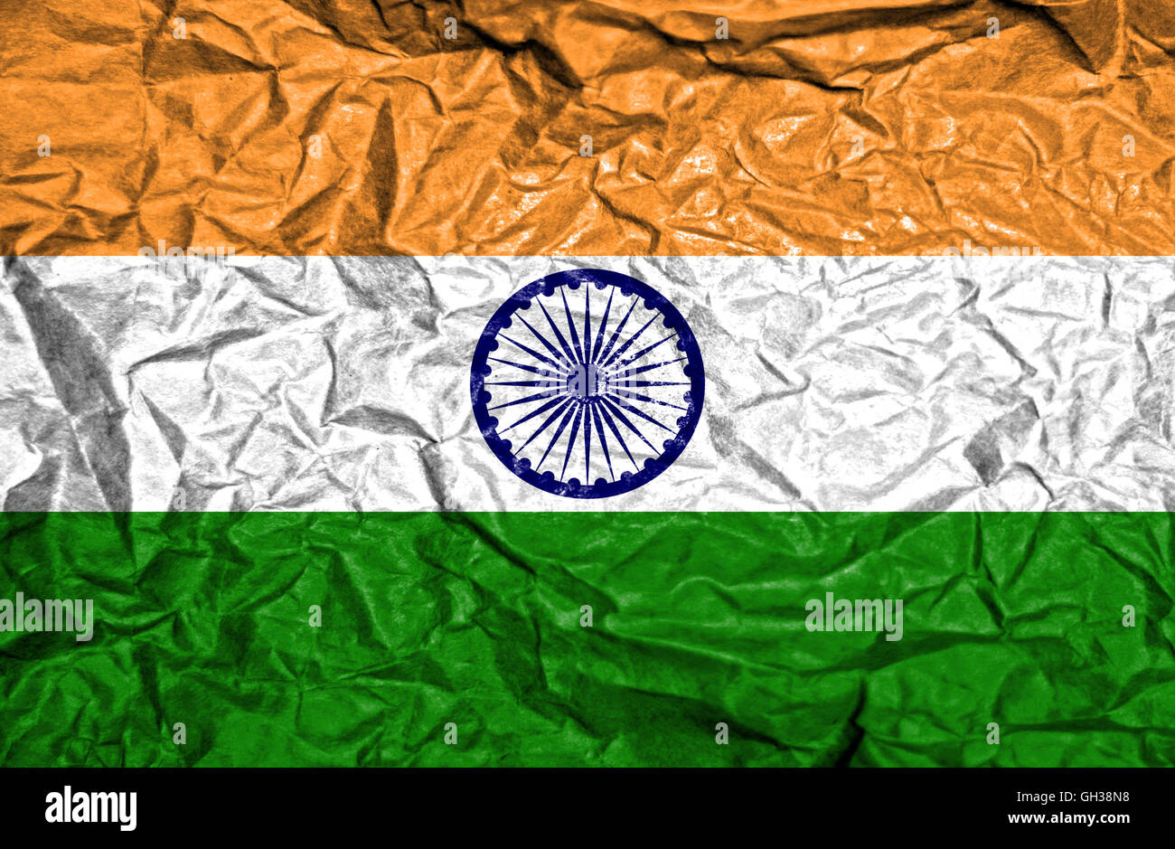 India vintage flag on old crumpled paper background Stock Photo - Alamy