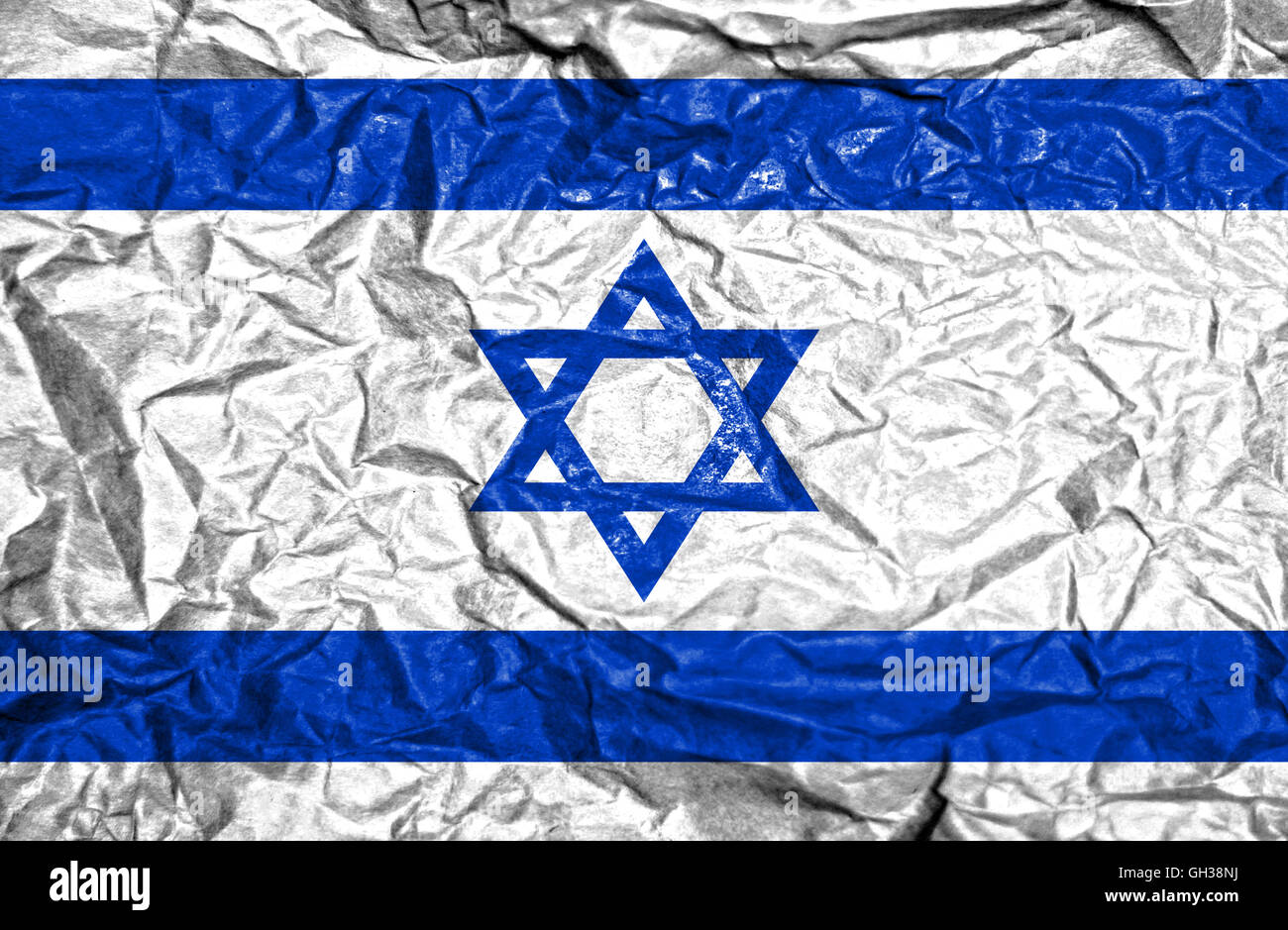 Israel vintage flag on old crumpled paper background Stock Photo - Alamy