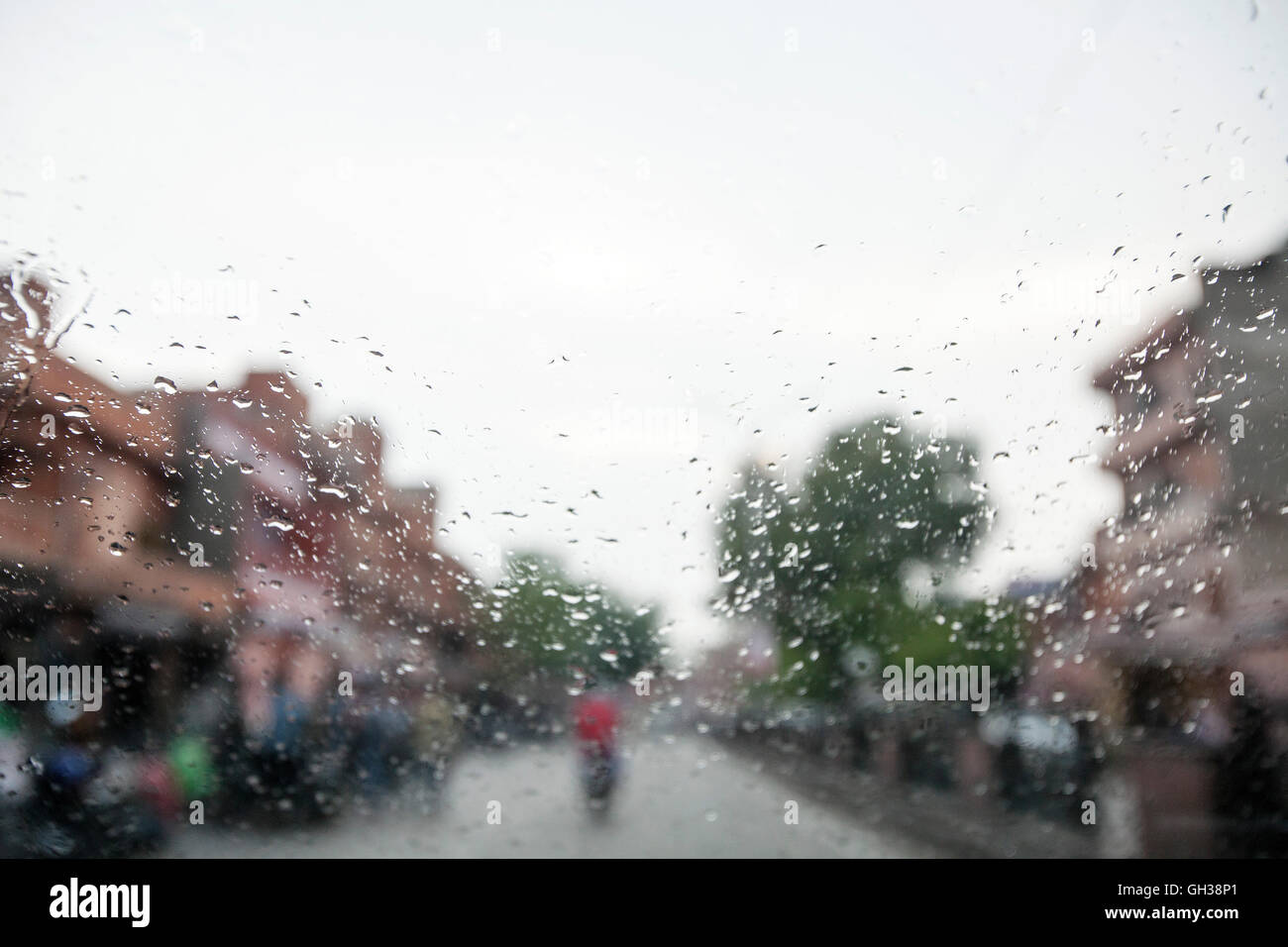 Street, road, rain drops, car window, monsoon Stock Photo - Alamy