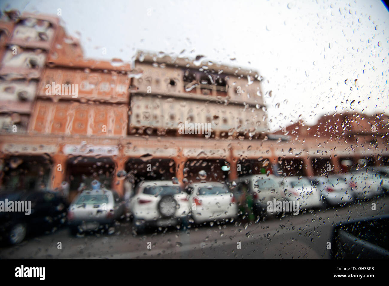 Street, road, rain drops, car window, monsoon Stock Photo - Alamy