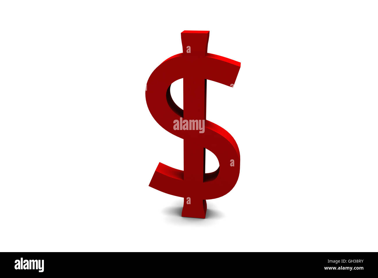 A 3D render of a red dollar sign isolated on white Stock Photo - Alamy
