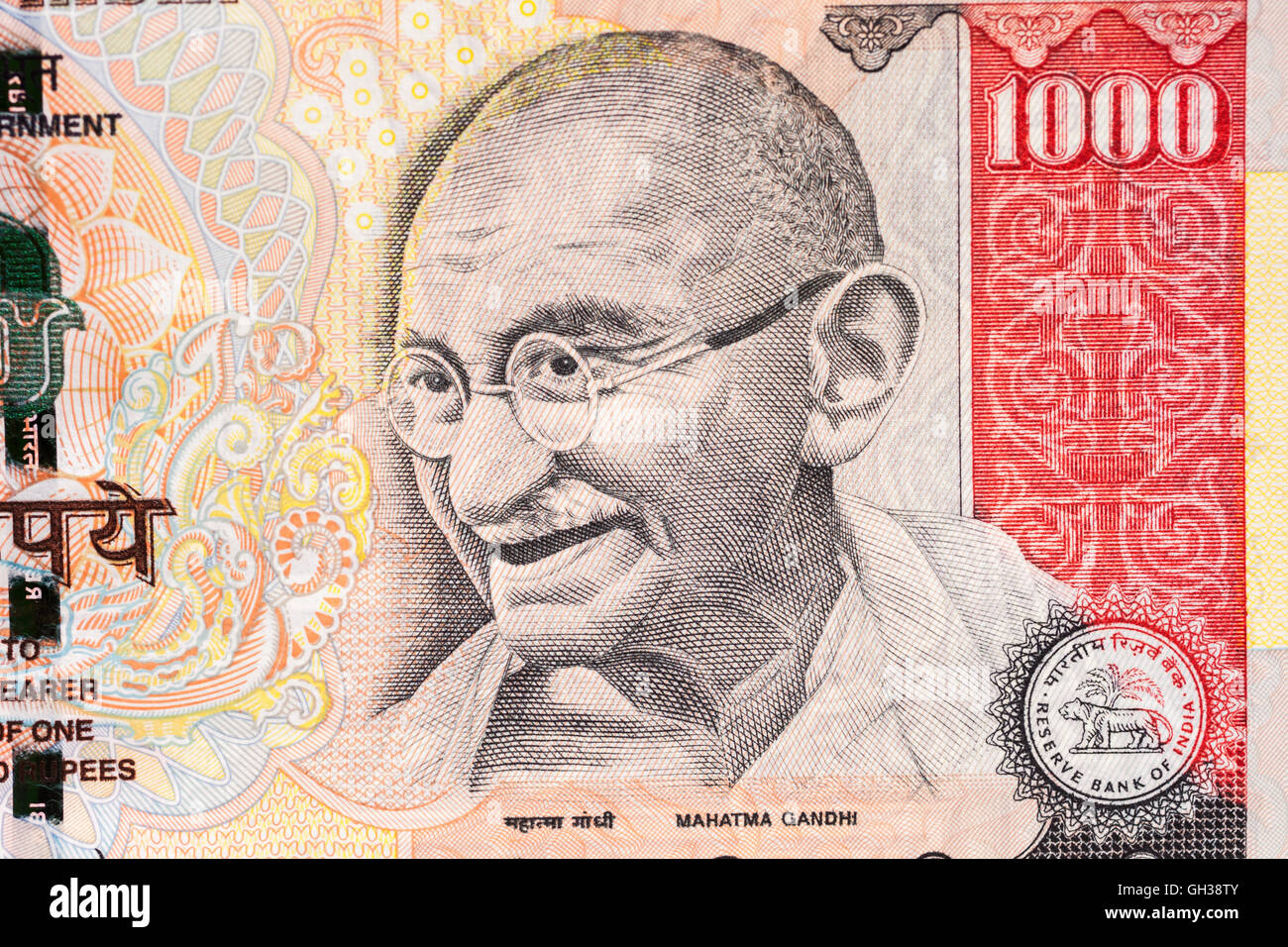 A one thousand rupee note (Indian Currency Stock Photo - Alamy