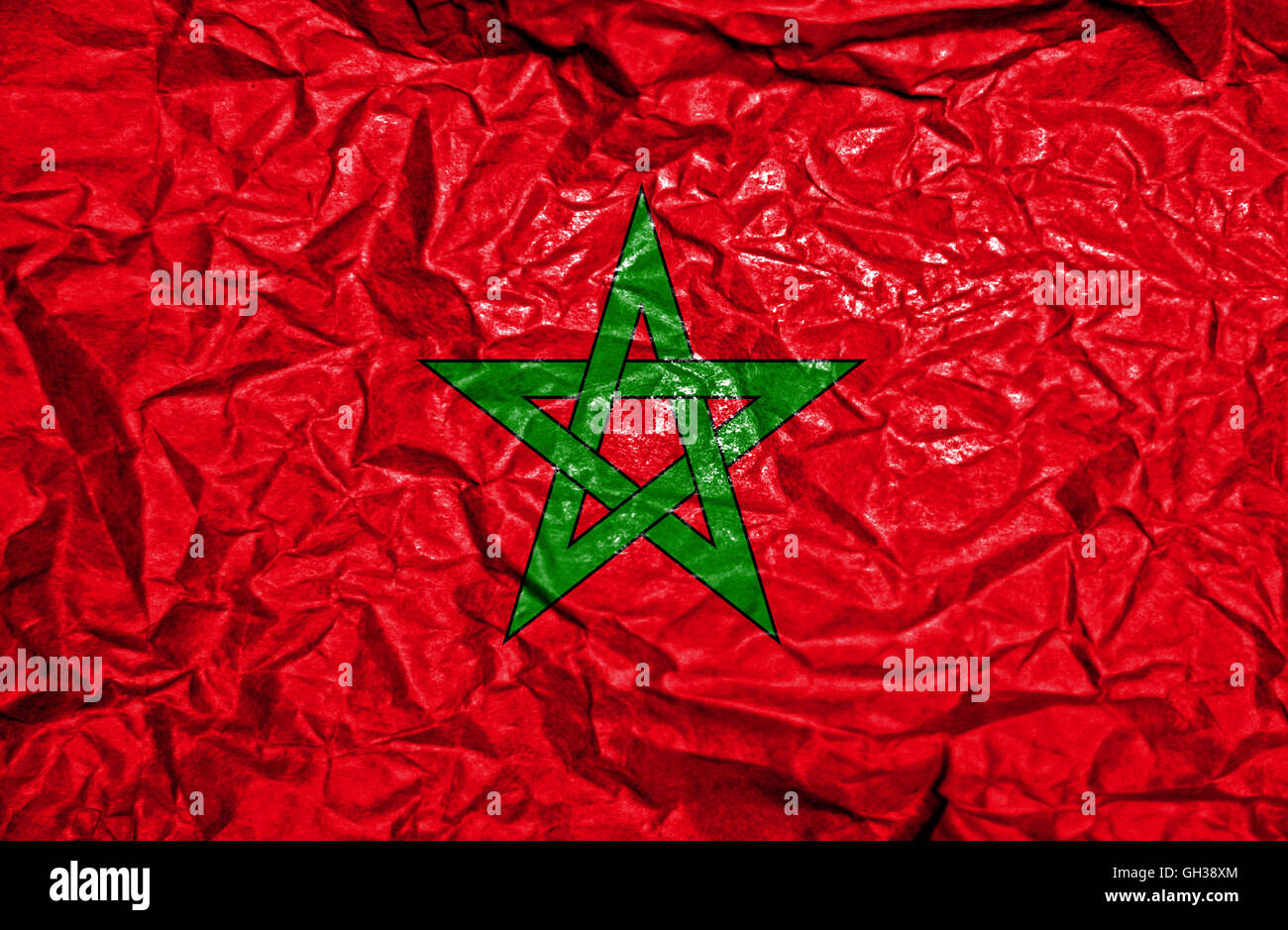 Morocco vintage flag on old crumpled paper background Stock Photo - Alamy