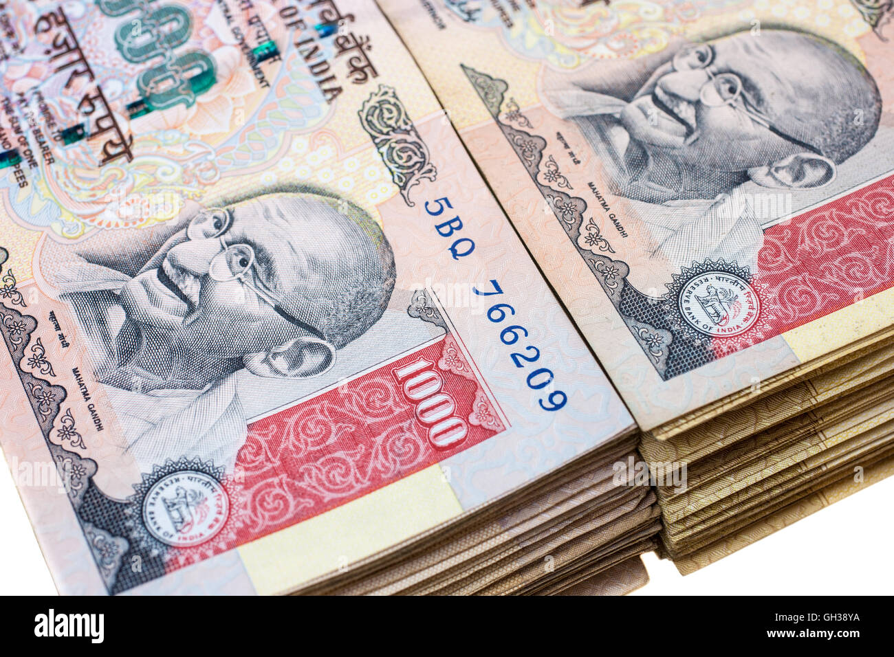 Stacks of thousand rupee notes (Indian currency Stock Photo - Alamy