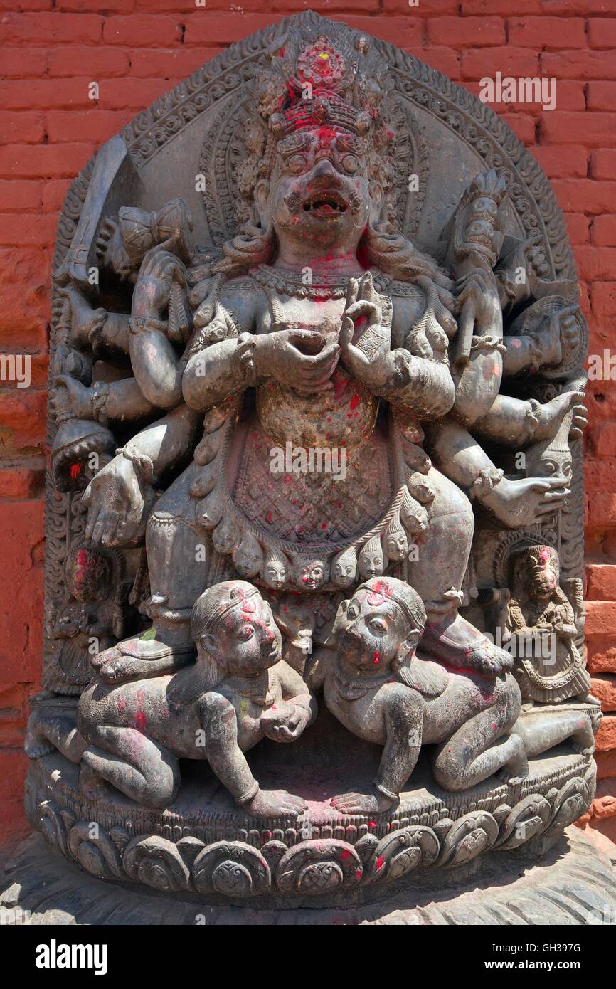 Ugrachandi And Bhairav Statues In Rome Durbar Of God Hi Res Stock