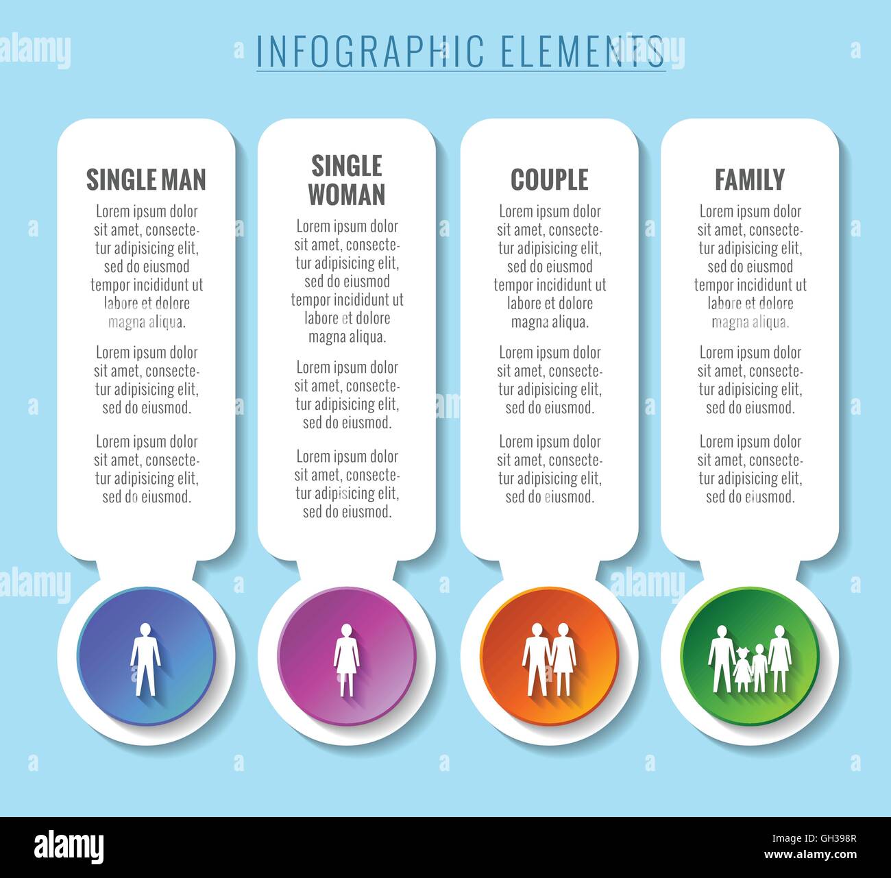 Infographic elements. Relationship and family concepts Stock Vector ...
