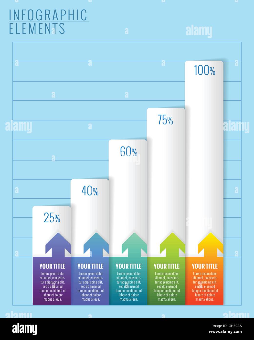Infographic elements. Modern business steps to success chart Stock ...