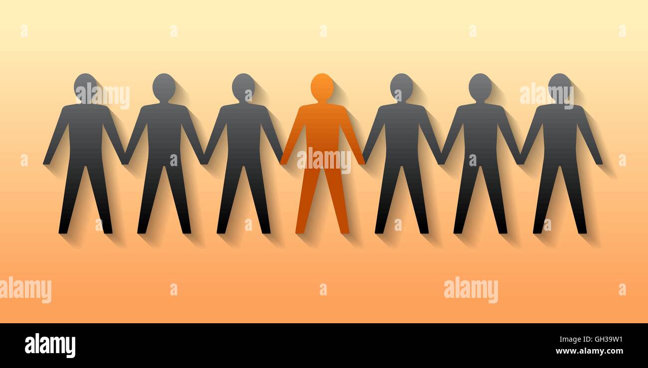 Team leader. Company boss. Teamwork. Vector Illustration Stock Vector ...