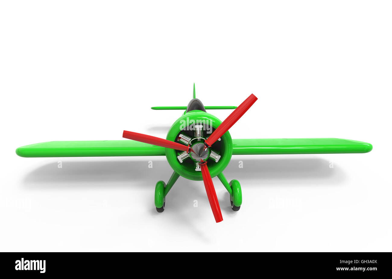 Propeller small plane isolated on white. 3D render Stock Photo - Alamy