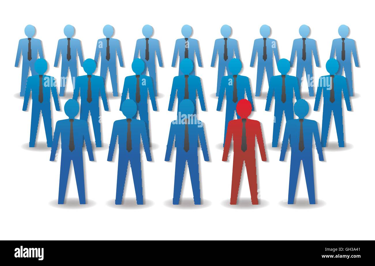 Leadership concept red leader Stock Vector Images - Alamy