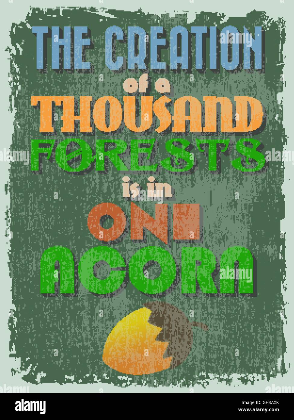 Retro Vintage Motivational Quote Poster. The Creation of a Thousand ...