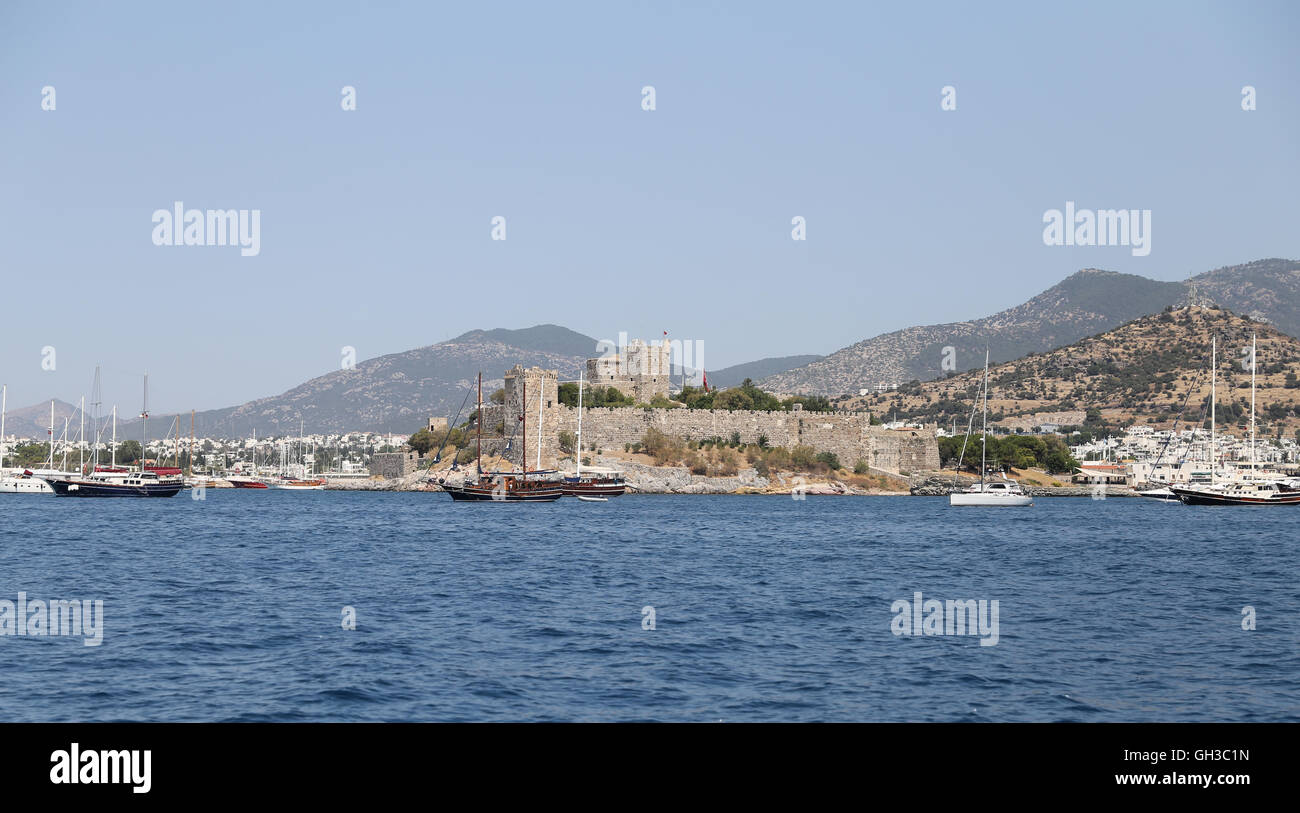 Bodrum Castle in Aegean Coast of Turkey Stock Photo - Alamy