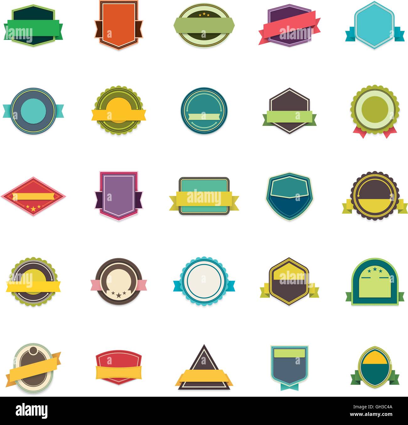 Vector badges and ribbons Stock Vector Image & Art - Alamy