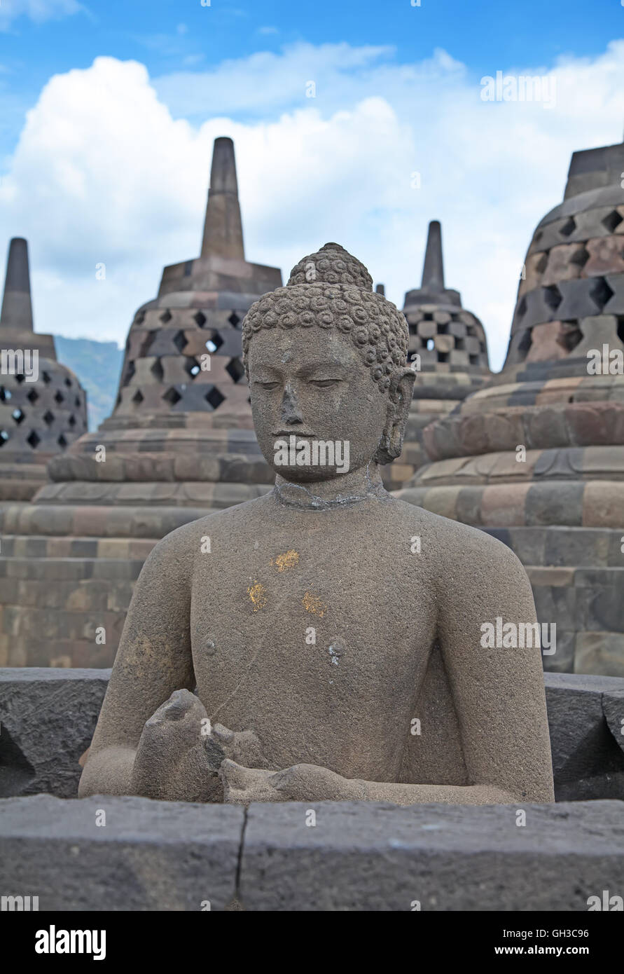 Borobudur temple near Yogyakarta on Java island, Indonesia Stock Photo ...