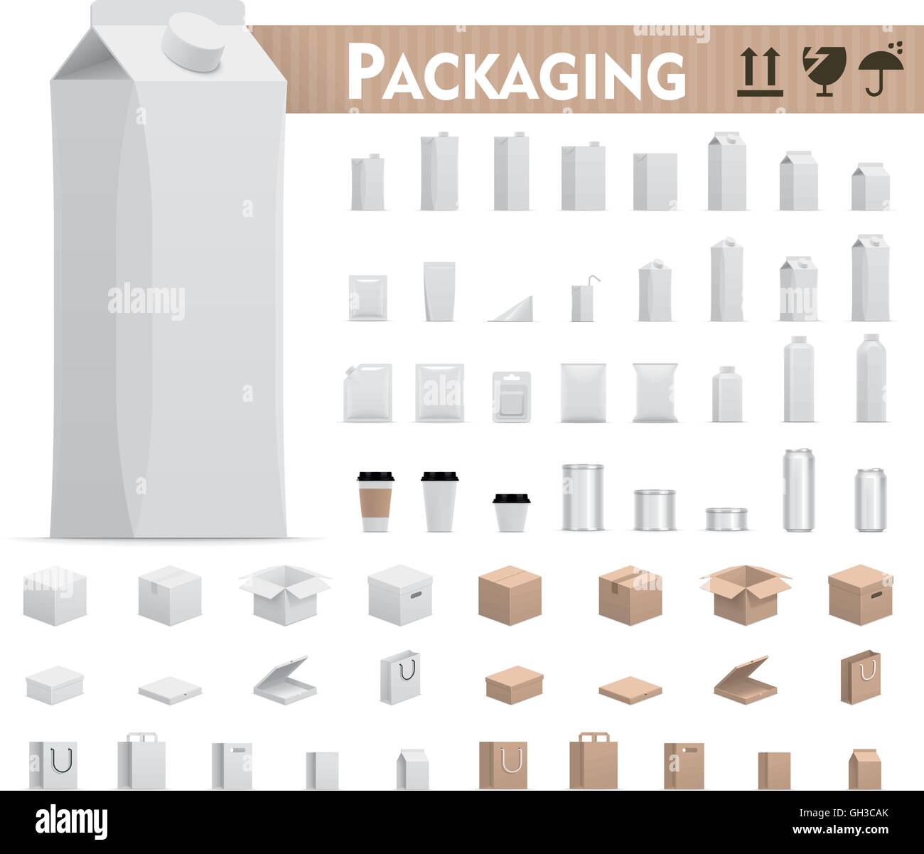 Vector retail packages set Stock Vector Image & Art - Alamy