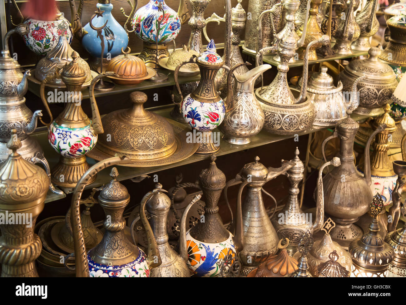 Traditional Turkish iron works on the Grand Bazaar Stock Photo - Alamy