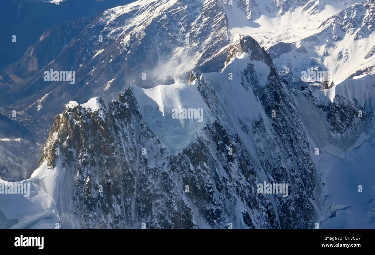 Peaks on the swiss-italian border Stock Photo - Alamy