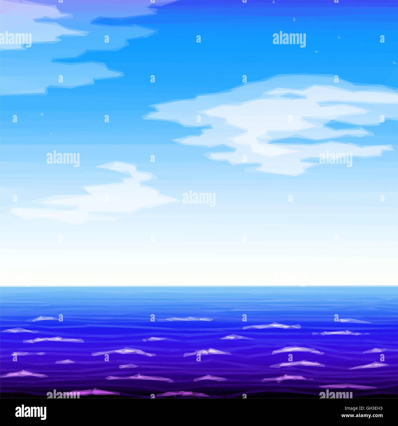 Landscape, Sea and Sky, Low Poly Stock Vector Image & Art - Alamy