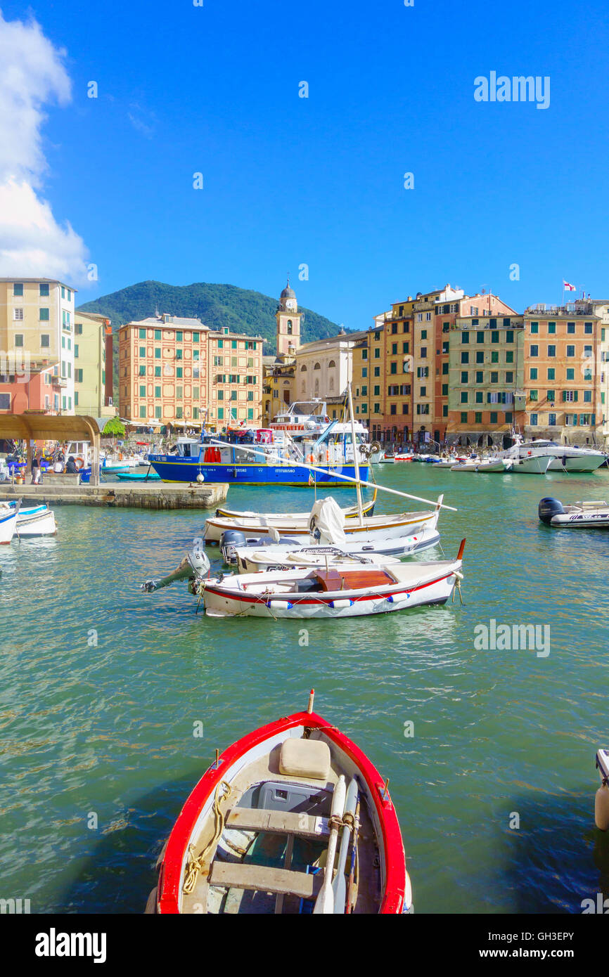The Ligurian port of Camogli Italy Stock Photo - Alamy