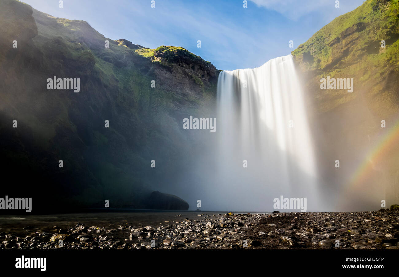 Skogafoss waterfall scene hi-res stock photography and images - Alamy