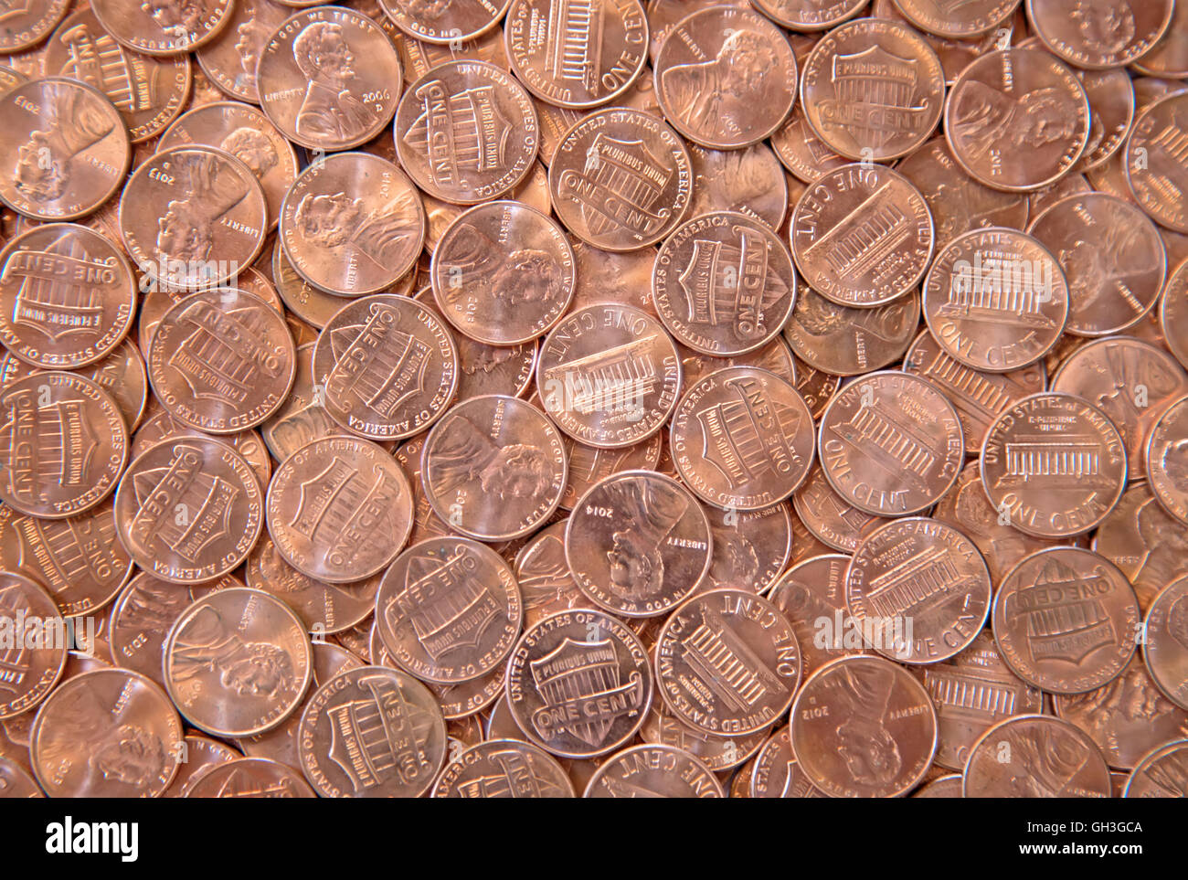 Huge pile of the US coins Stock Photo - Alamy
