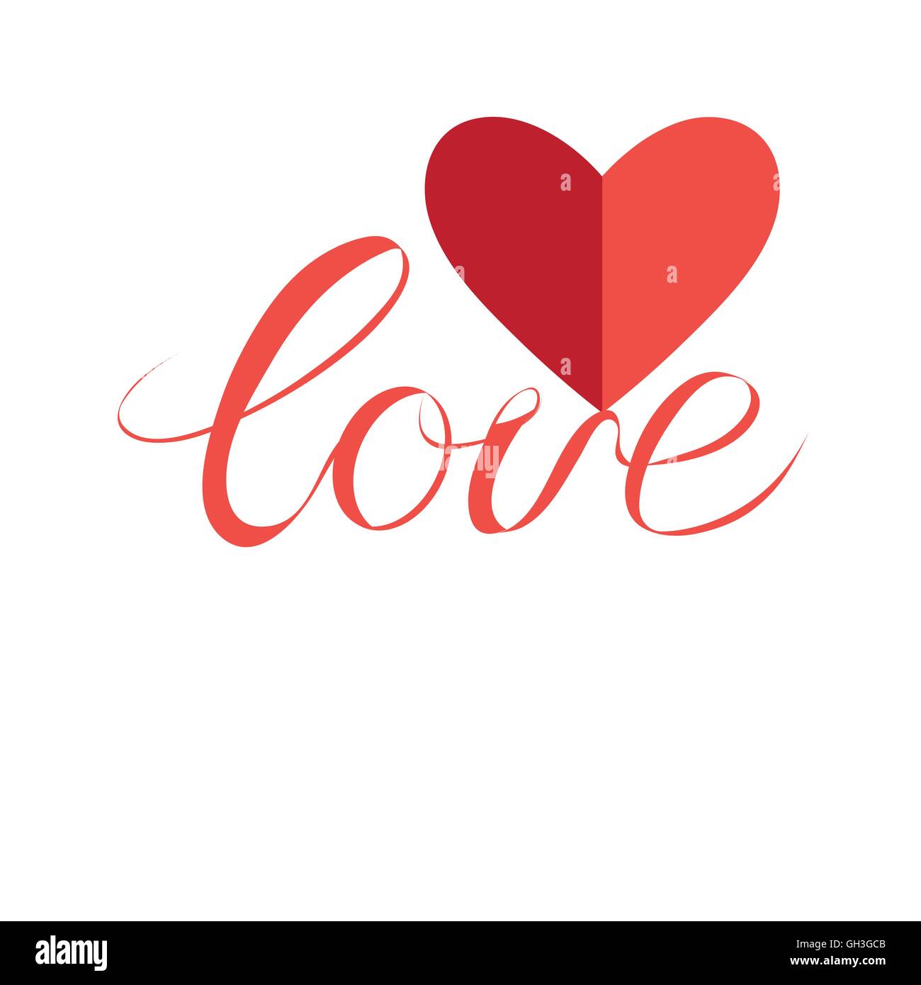 Graphic sign love and heart on a white background Stock Vector Image ...