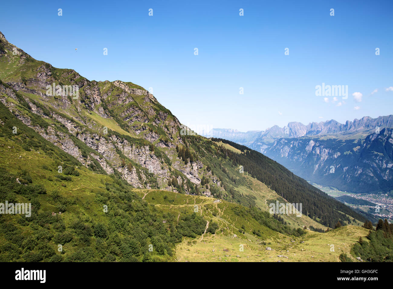 Hiking in the swiss alps: landscape near peak Pizol Stock Photo - Alamy