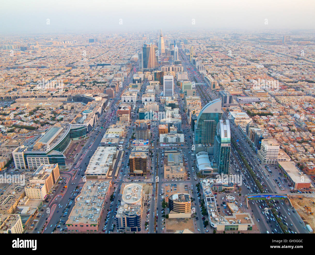 RIYADH - FEBRUARY 29: Aerial view of Riyadh downtown on February 29 ...