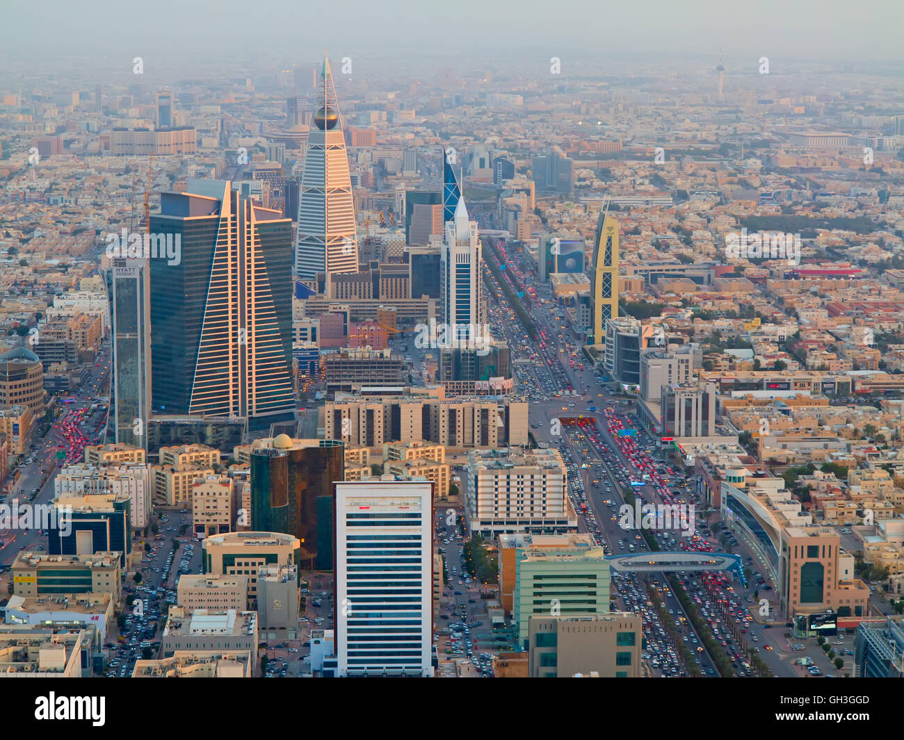 RIYADH - FEBRUARY 29: Aerial view of Riyadh downtown on February 29 ...