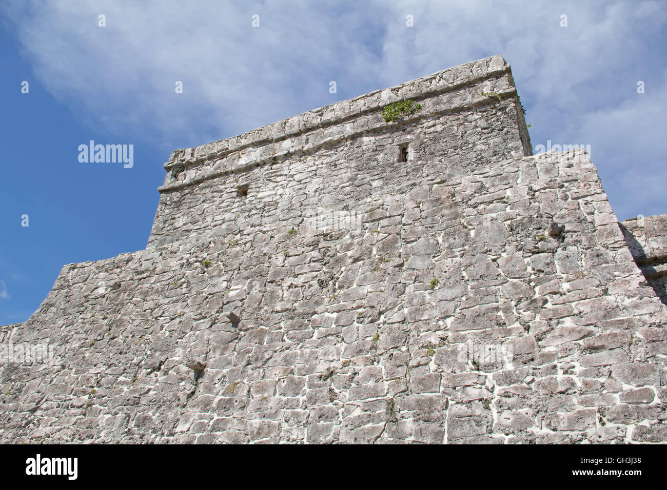 Ruins of the Mayan fortress and temple near Tulum, Mexico Stock Photo ...