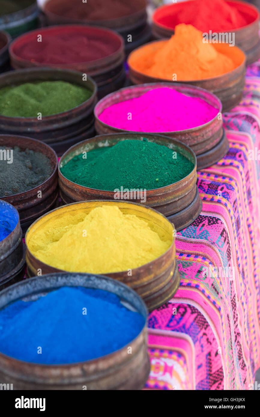 close up of a booth at the Pisac market with a collection of dried ...