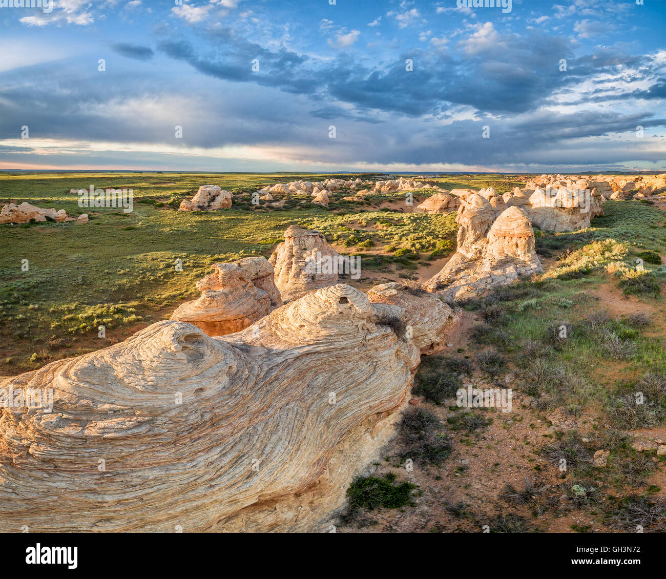 Sandstone formations at Sand Creek National Natural Landmark, Albany ...