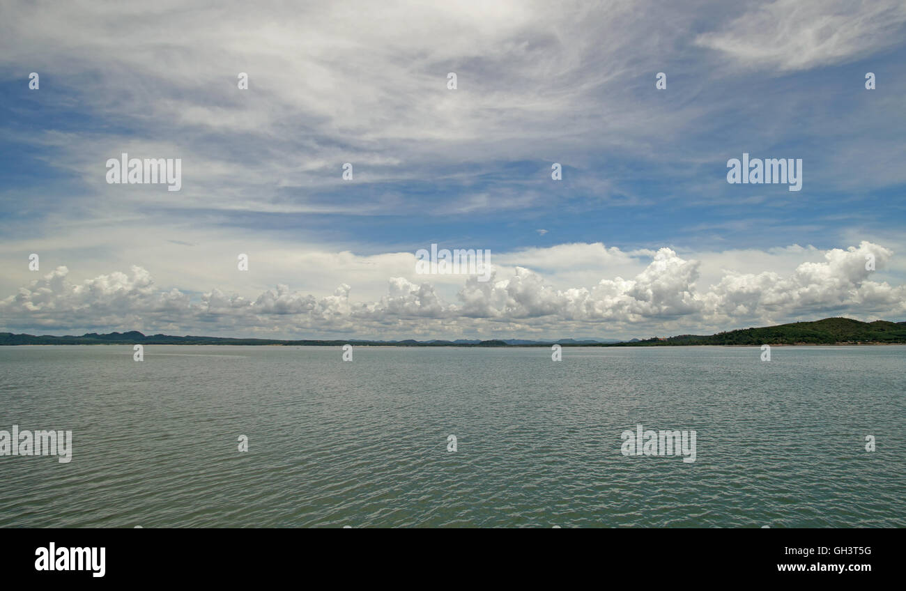 landscape view of peaceful ocean with beautiful sky background Stock ...
