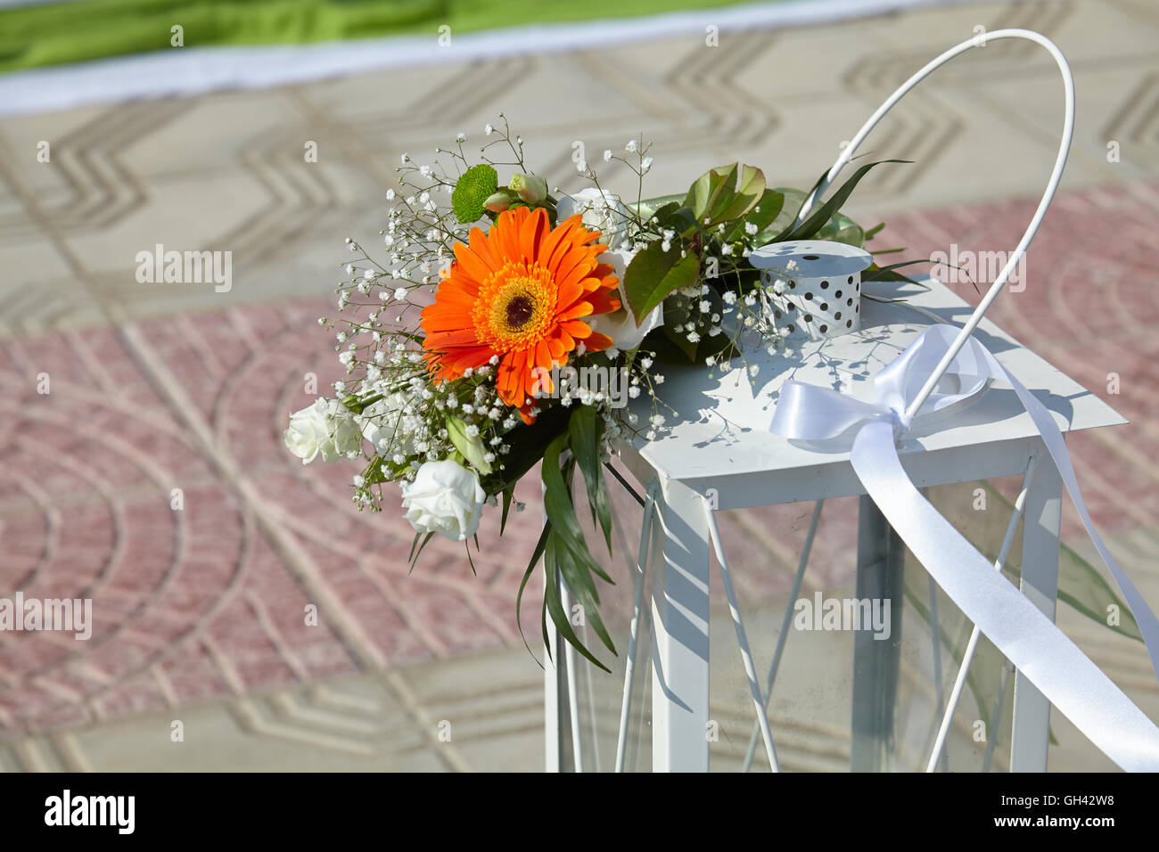 Outdoor wedding decoration of Orthodox Church Stock Photo - Alamy